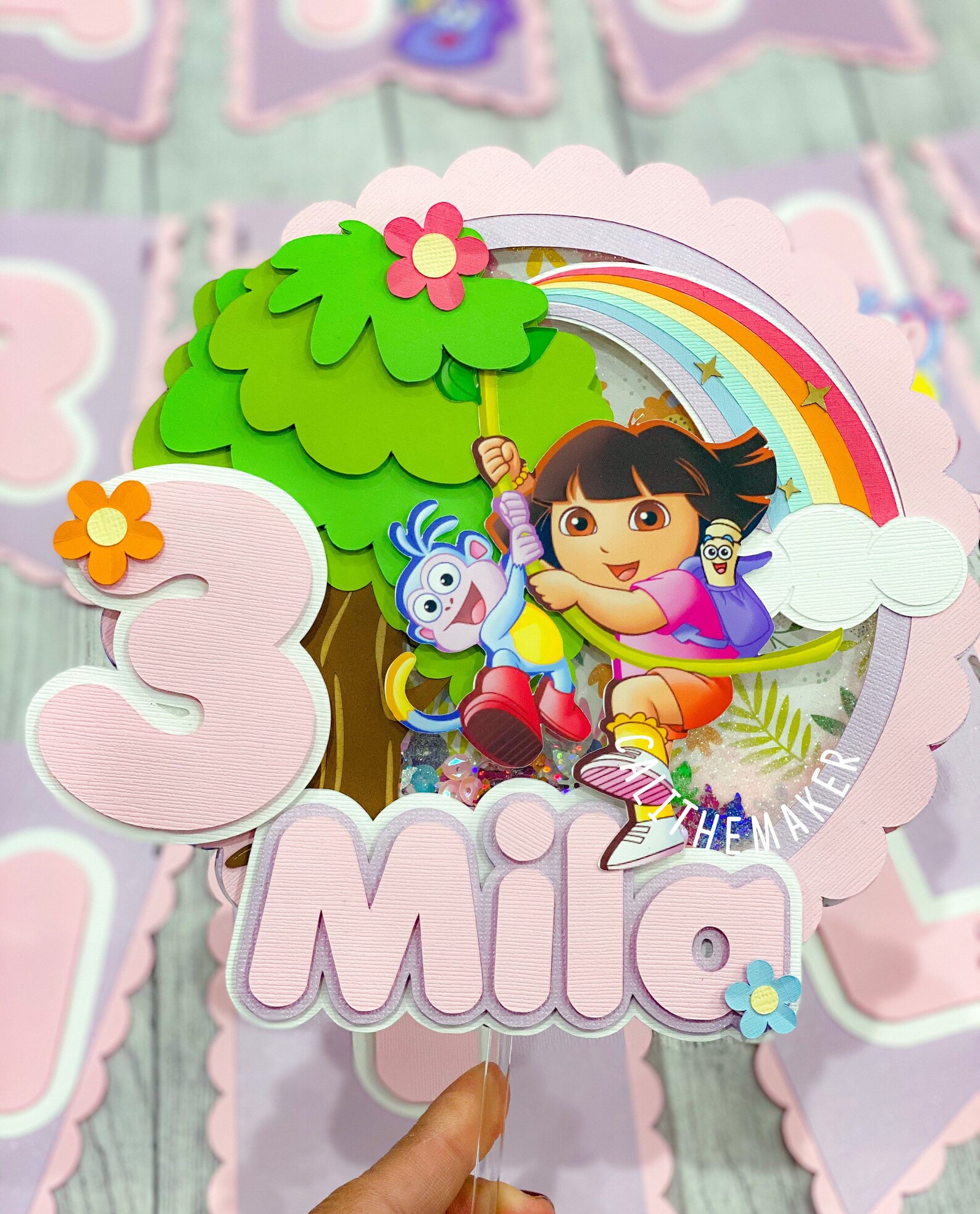 Dora Theme Banner Dora the Explorer Theme Party Rainbow - Etsy