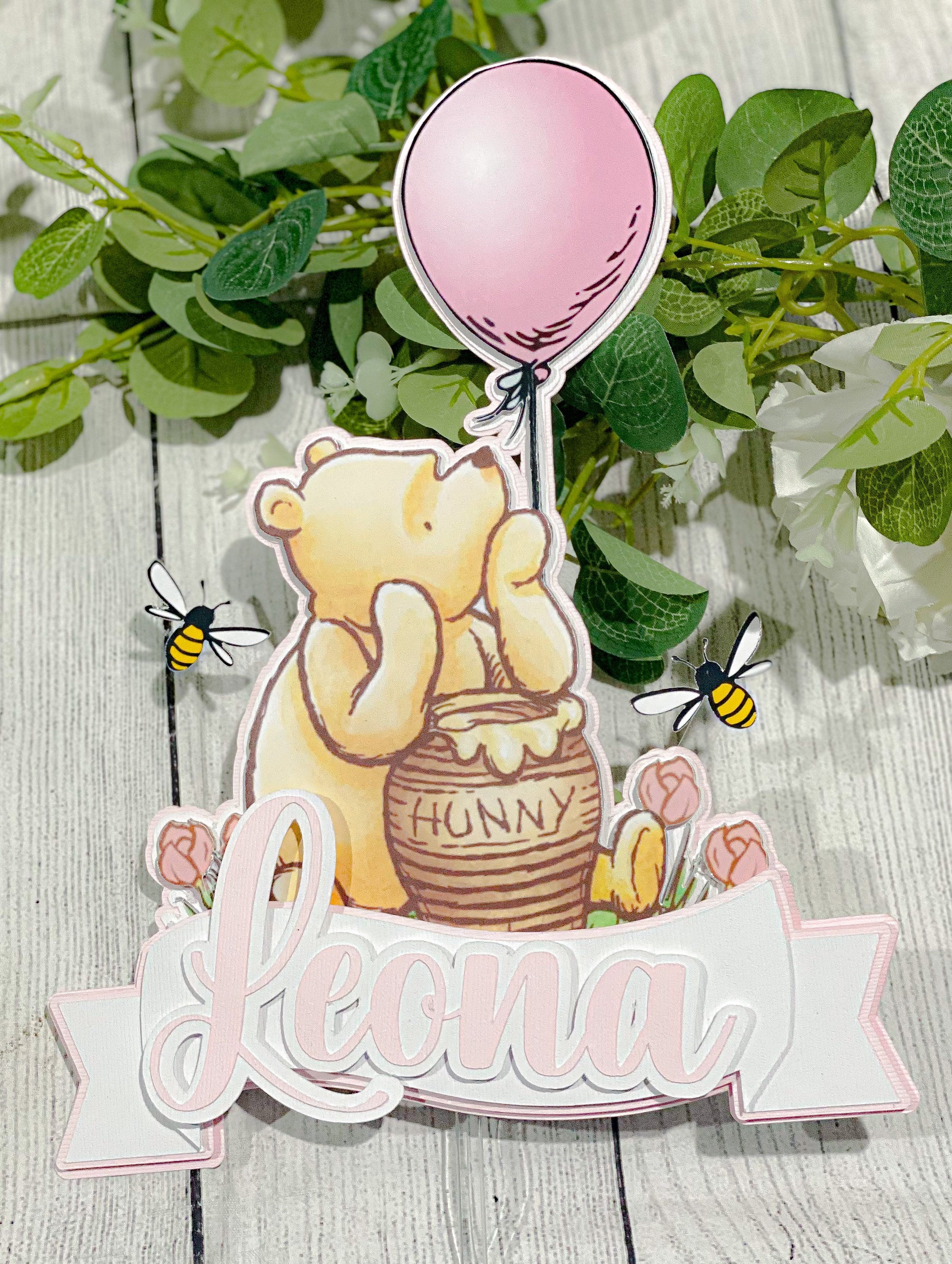 Winnie the Pooh Cake Topper Baby Shower Cake Topper Winnie - Etsy