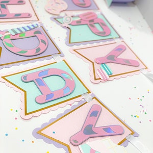 Candyland Birthday Banner | Pastel Candyland Theme Party | Happy ...