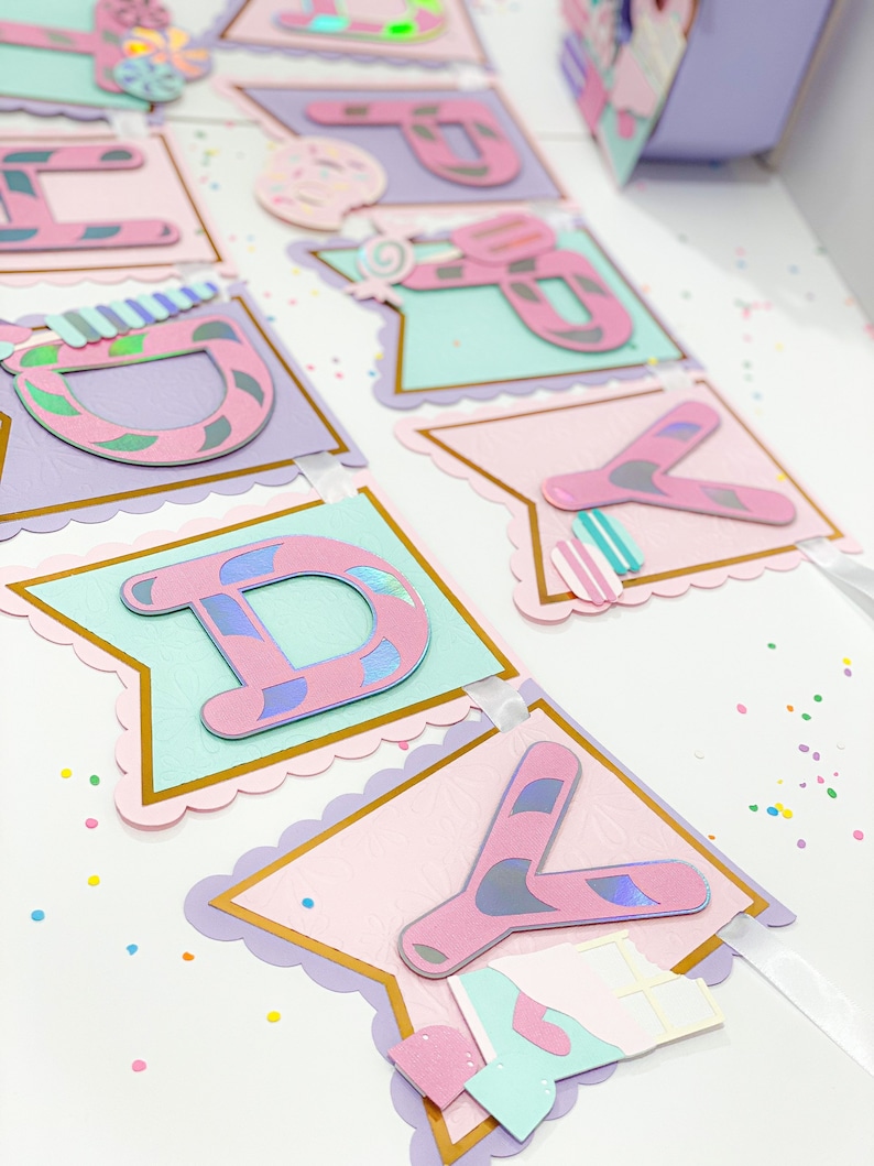 Candyland Birthday Banner Pastel Candyland Theme Party - Etsy