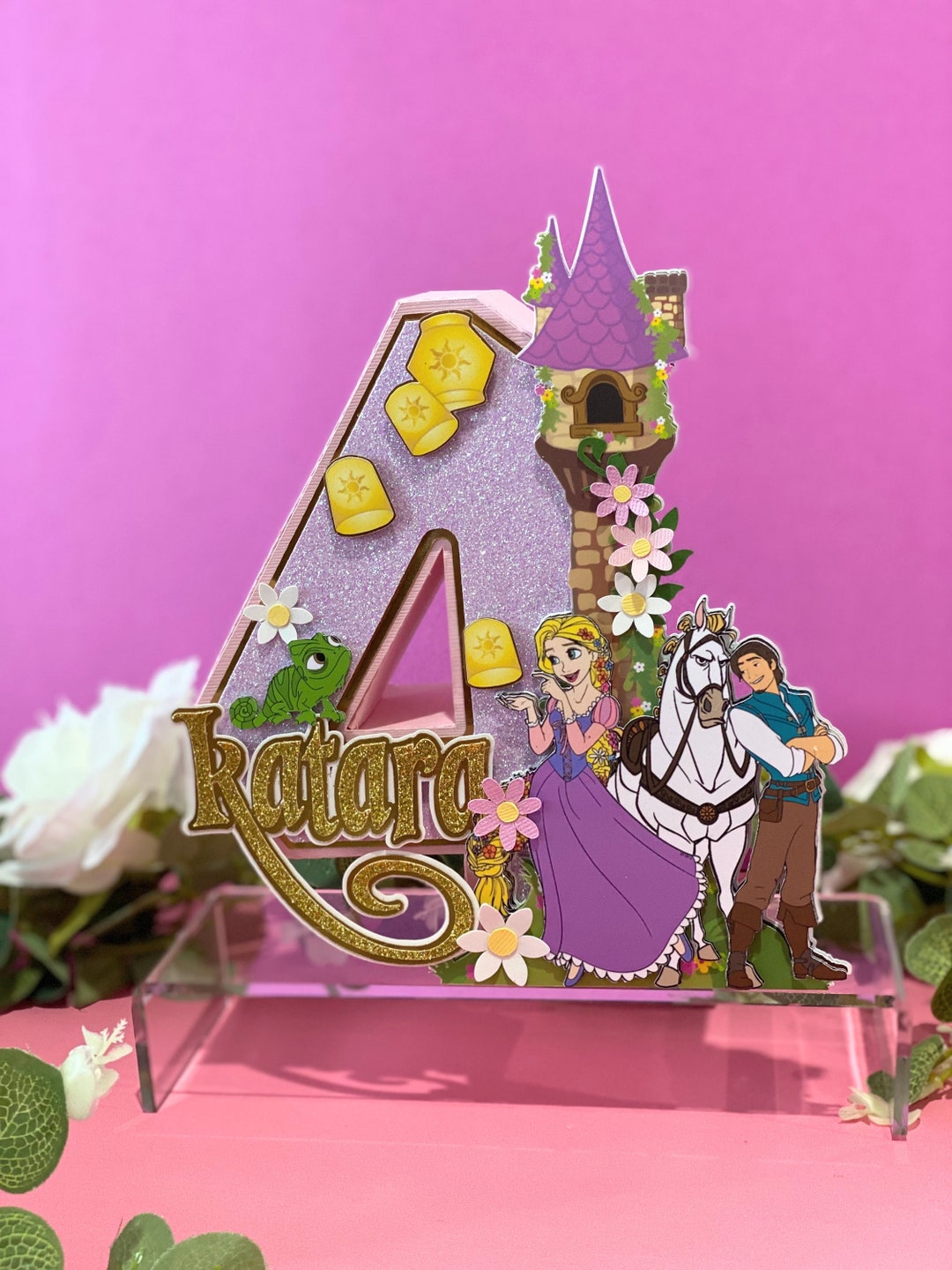 Rapunzel Flyn Rider Theme 3D Letters or Numbers | Rapunzel Tangled ...