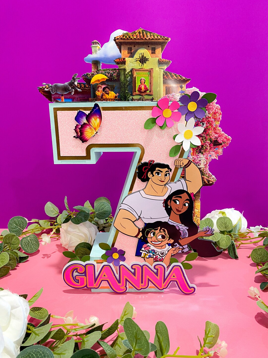 Large Encanto 3D Letters or Numbers With Name | Encanto Party Theme ...