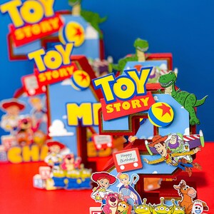 Large Toy Story 3D Letters or Numbers With Name | Toy Story Party Theme ...