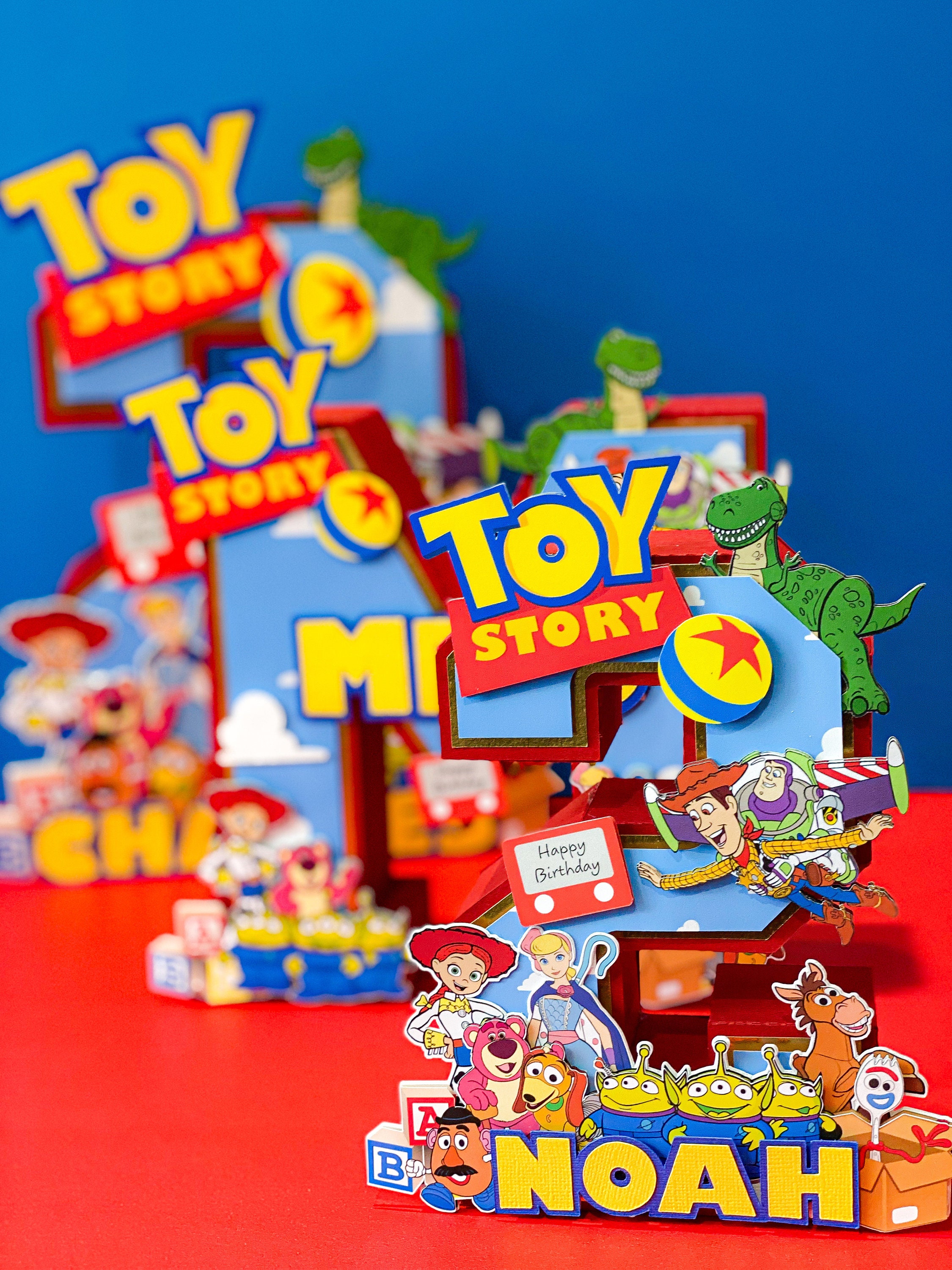 Large Toy Story 3D Letters or Numbers With Name | Toy Story Party Theme ...