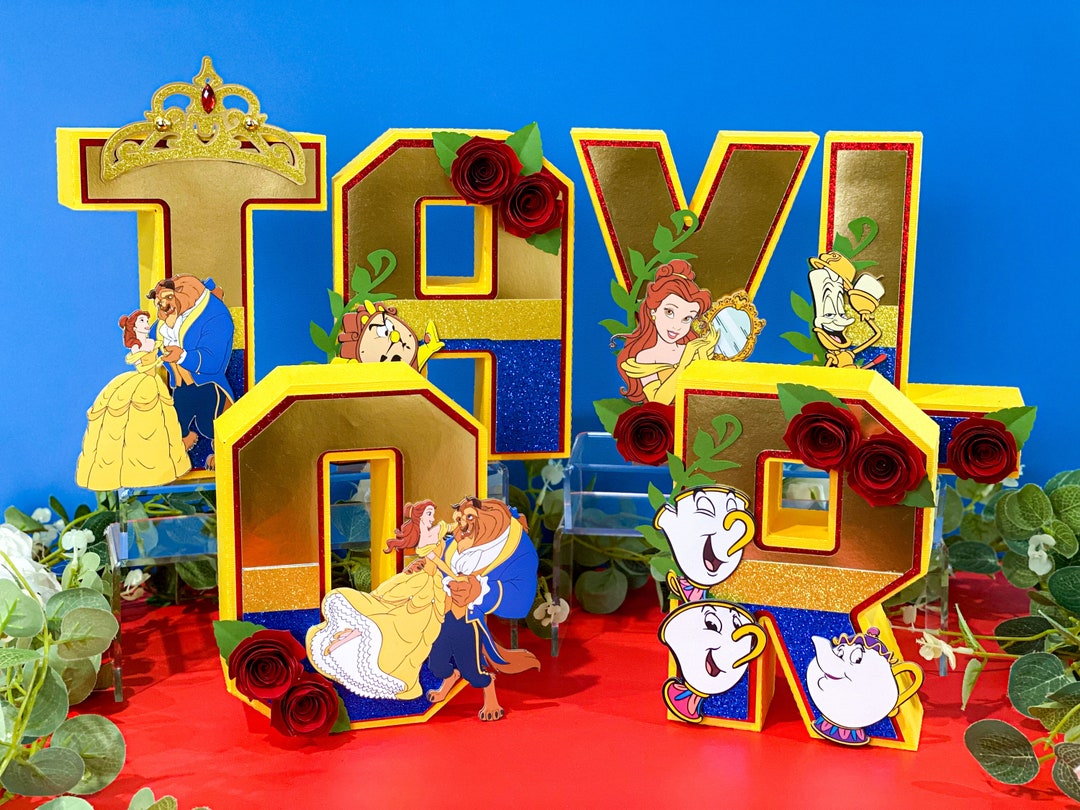 Princess Belle 3D Letters or Numbers | Beauty and the Beast ...