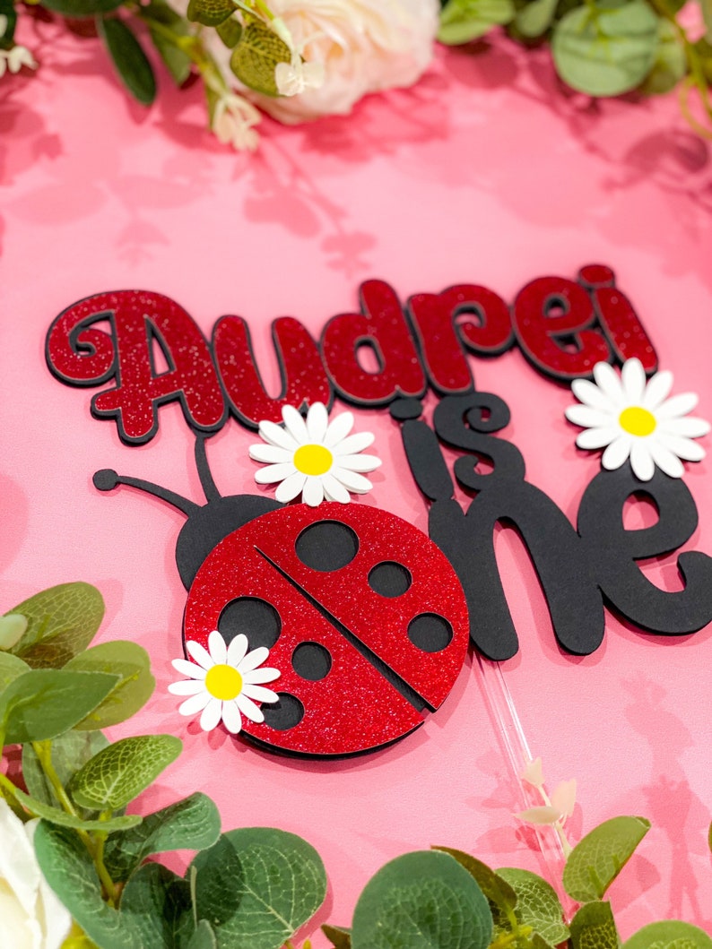 Ladybug Cake Topper Baby Shower Cake Topper Lady Bug Theme - Etsy