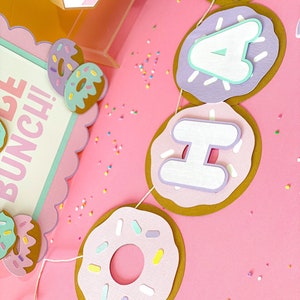 Donut Birthday Banner | Donut Theme Party | Happy Birthday Banner ...