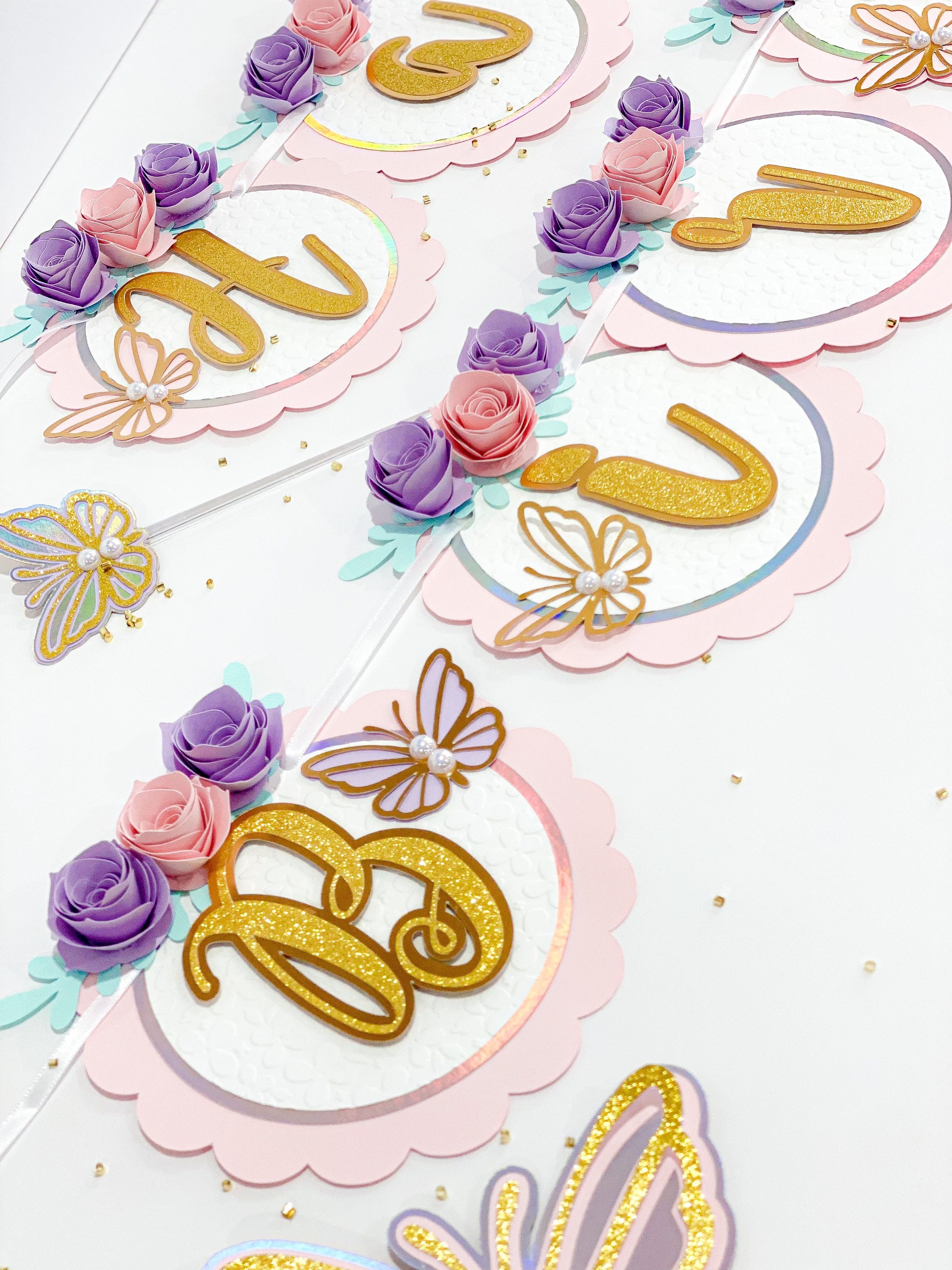 Butterfly Theme Banner | Butterfly Floral Theme Party | Butterfly Baby ...