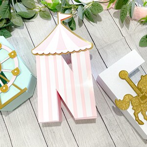 ONE Circus Theme 3D Letters | Carnival Party Theme | Pastel Colors ...