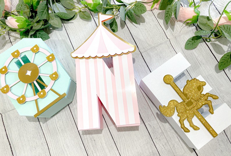 ONE Circus Theme 3D Letters Carnival Party Theme Pastel - Etsy