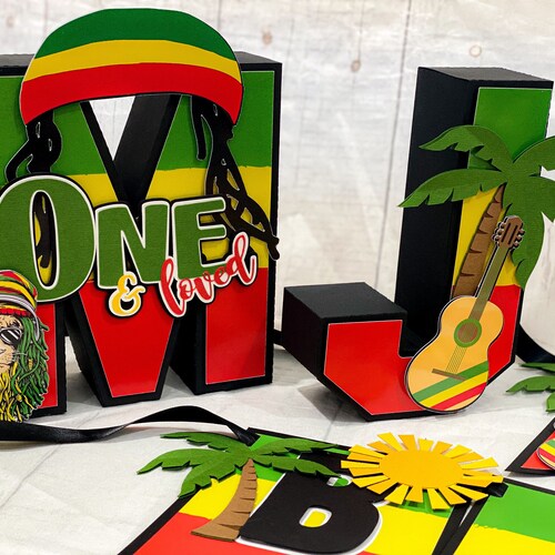 One Love Confetti Reggae Party Decorations Rasta Confetti - Etsy