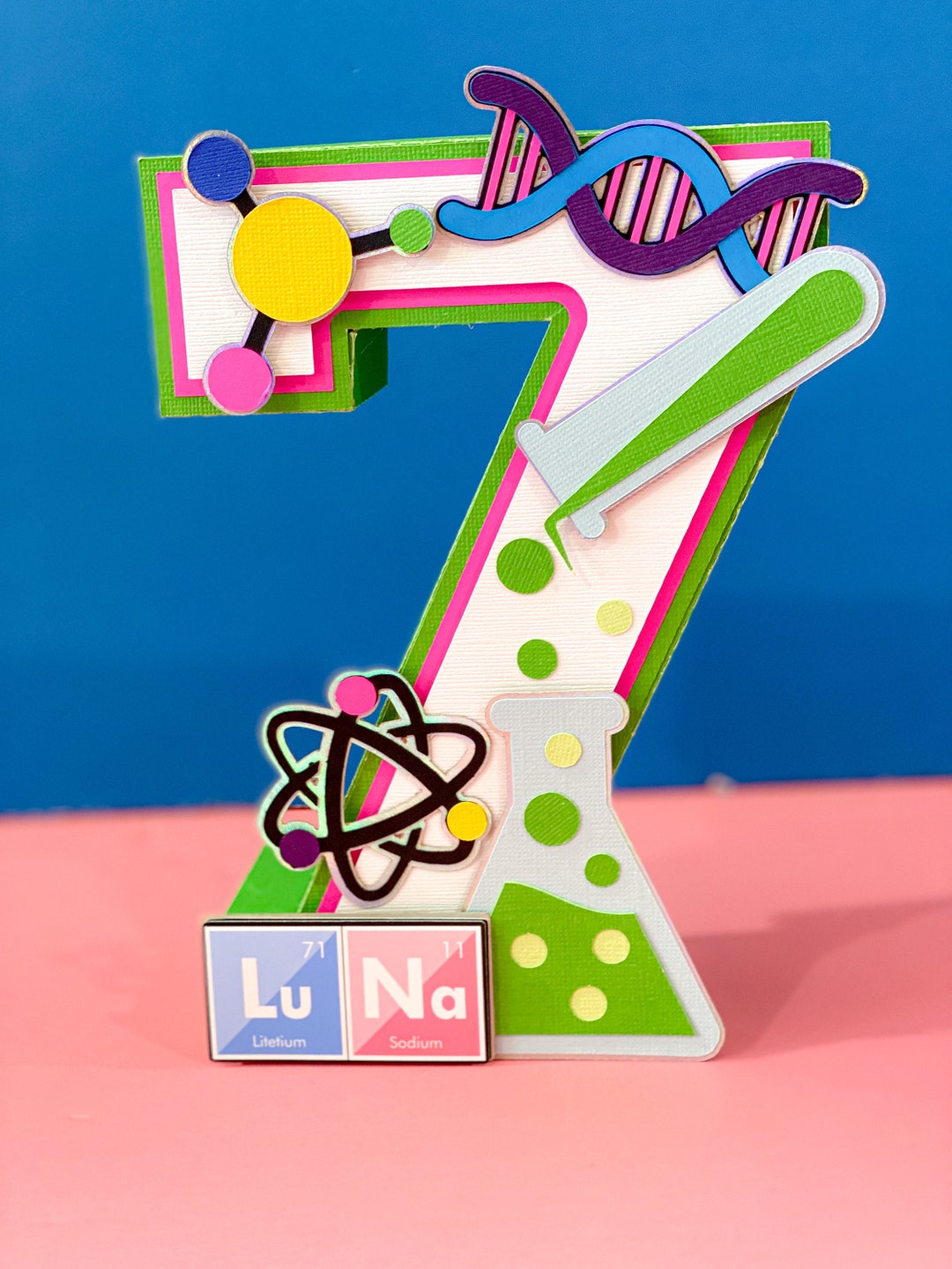 Large Science 3D Letters or Numbers With Name | Scientist Party Theme ...