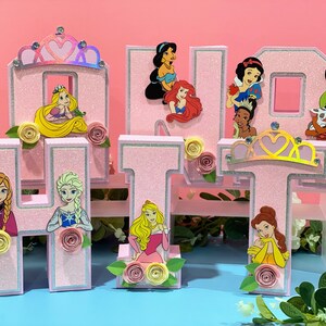 ONE Princess 3D Letters | Princess Party Theme | Princess Birthday ...