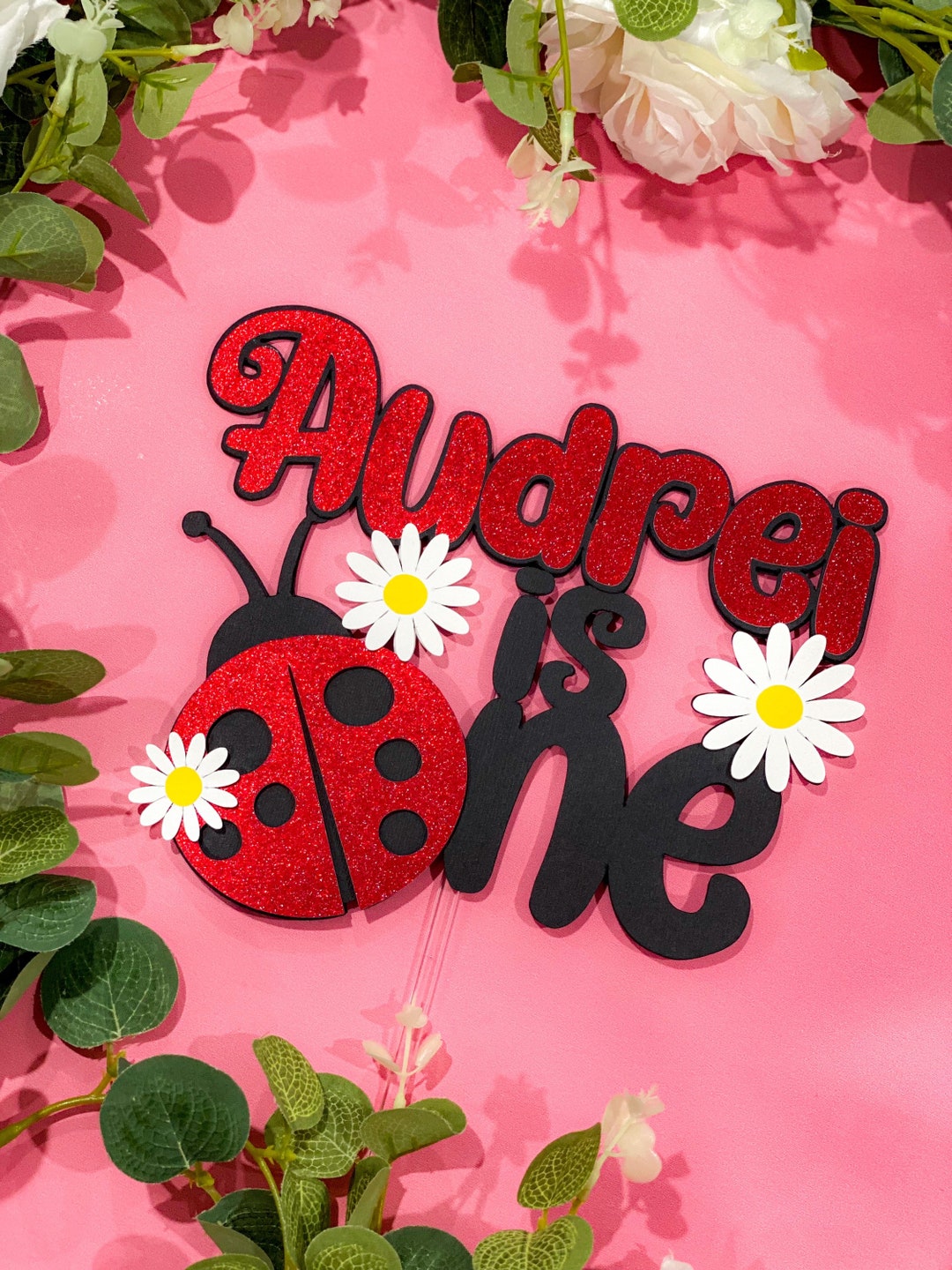 Ladybug Cake Topper Baby Shower Cake Topper Lady Bug Theme Party Lady ...