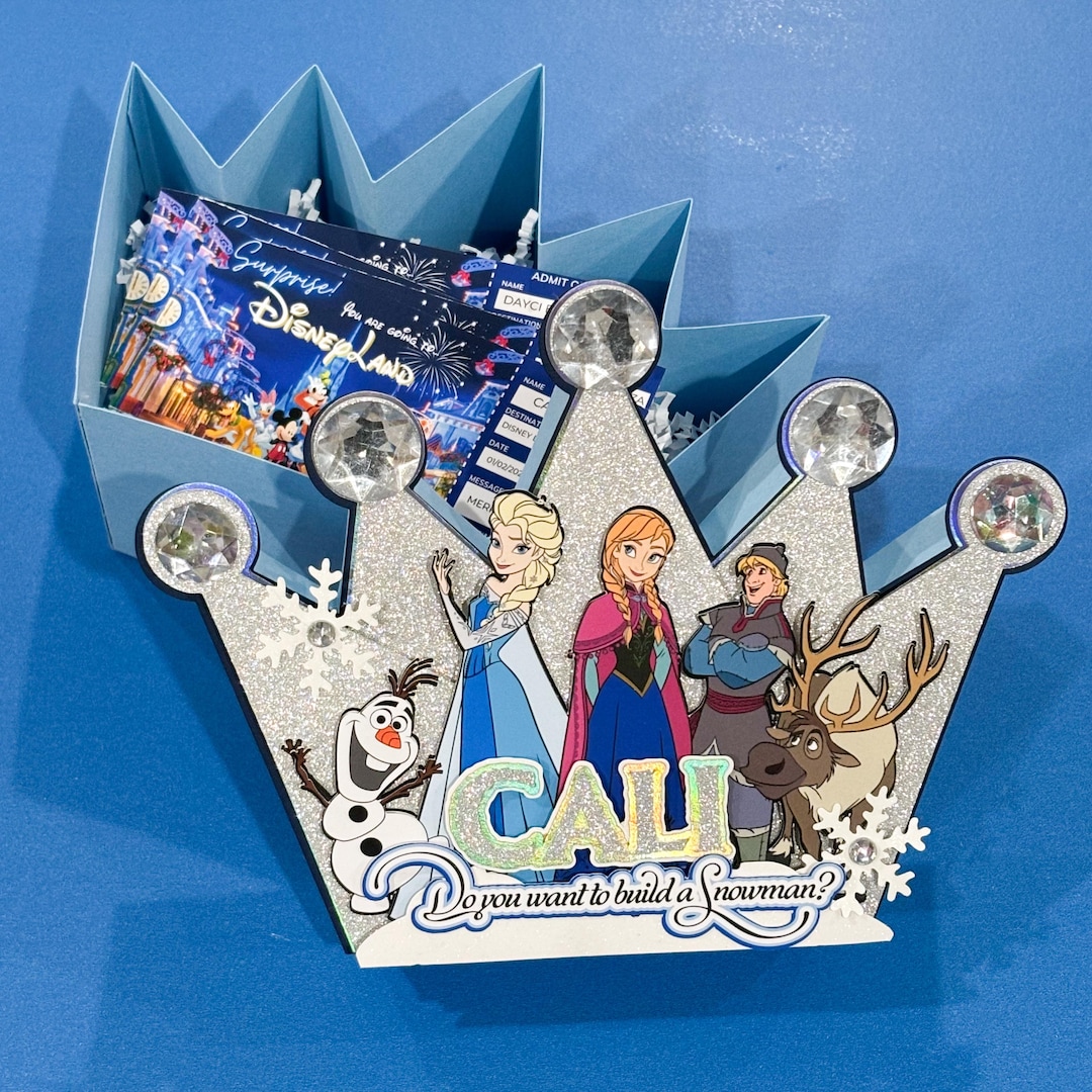 Princess Crown Theme 3D Number Fillable Box | Frozen Elsa Party Theme ...
