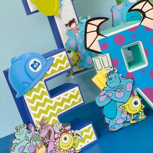 Monsters Inc Theme 3D Letters | Monsters Inc Theme | Monsters Inc Sully ...
