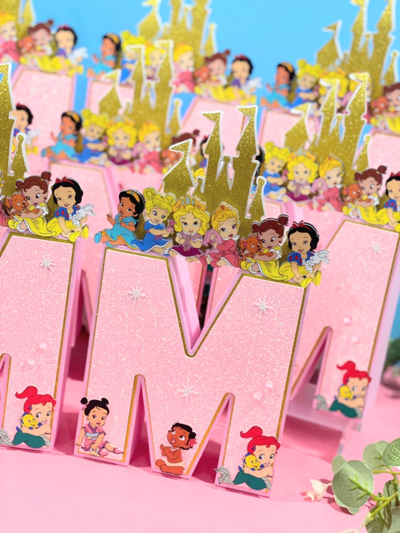 Baby Princess 3D Letters Baby Princesses Party Theme - Etsy