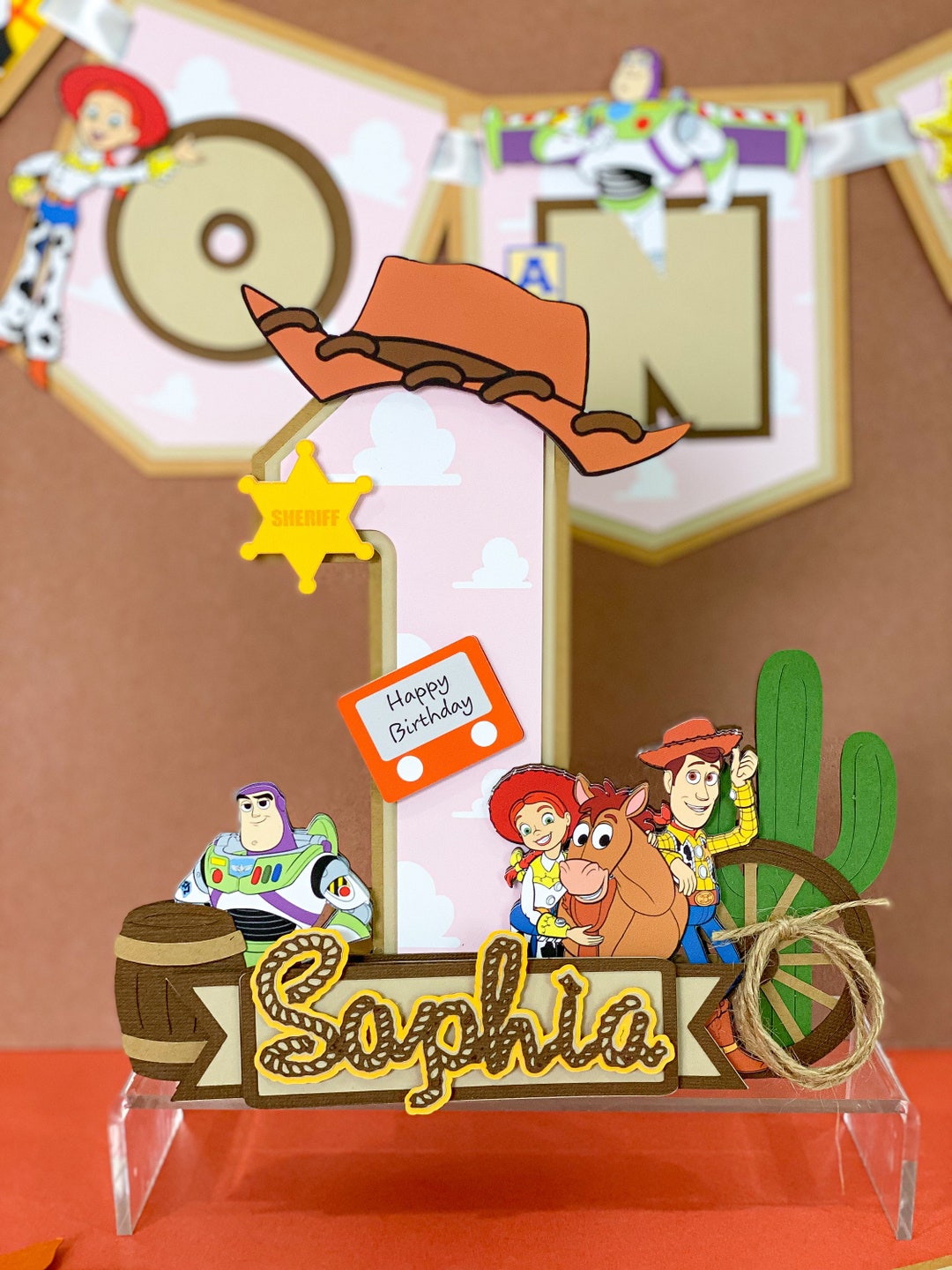 Pink Retro Toy Story 3D Letters or Numbers | Toy Story Party | Woody ...