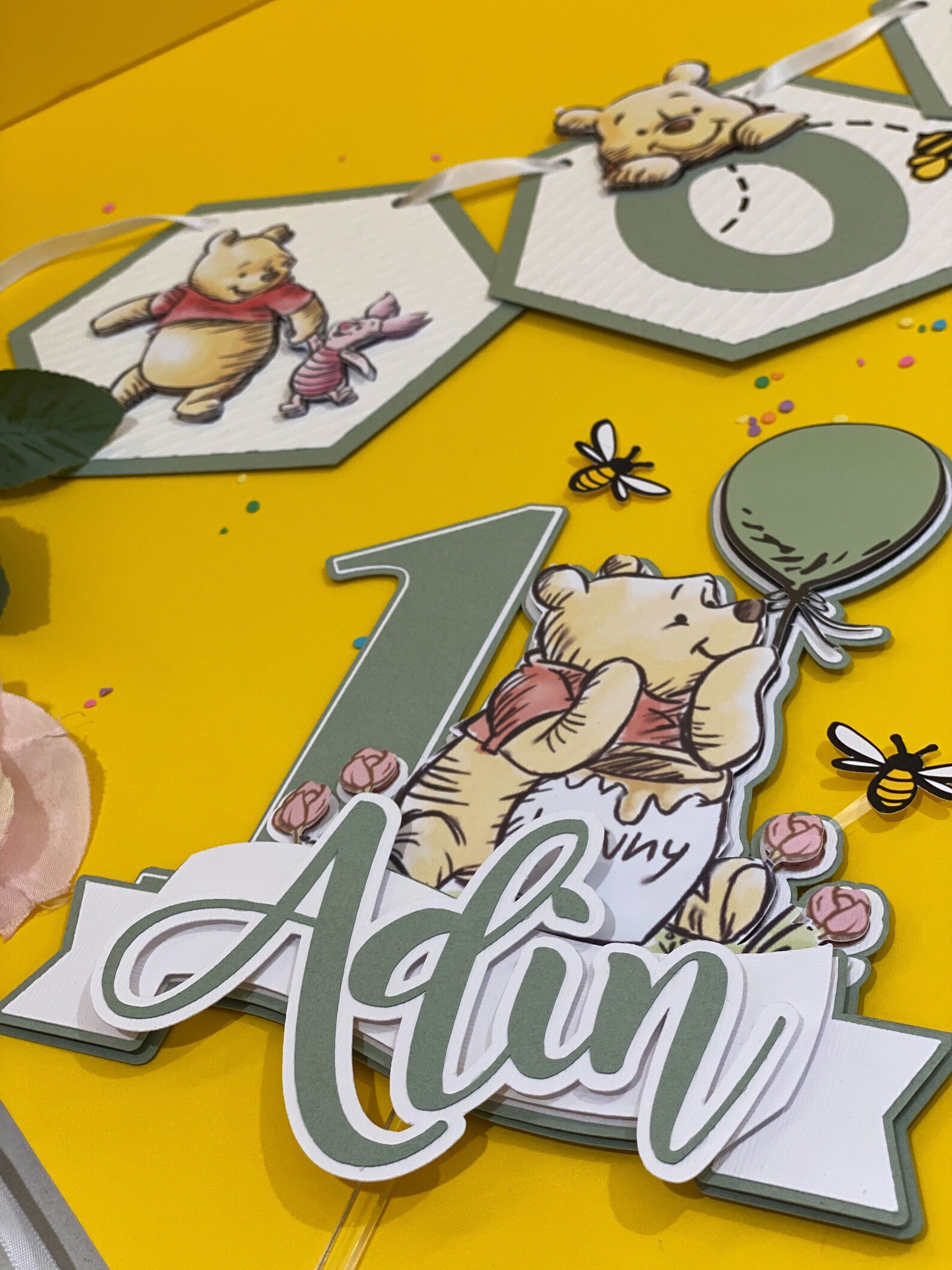 Winnie the Pooh Cake Topper Baby Shower Cake Topper Winnie - Etsy