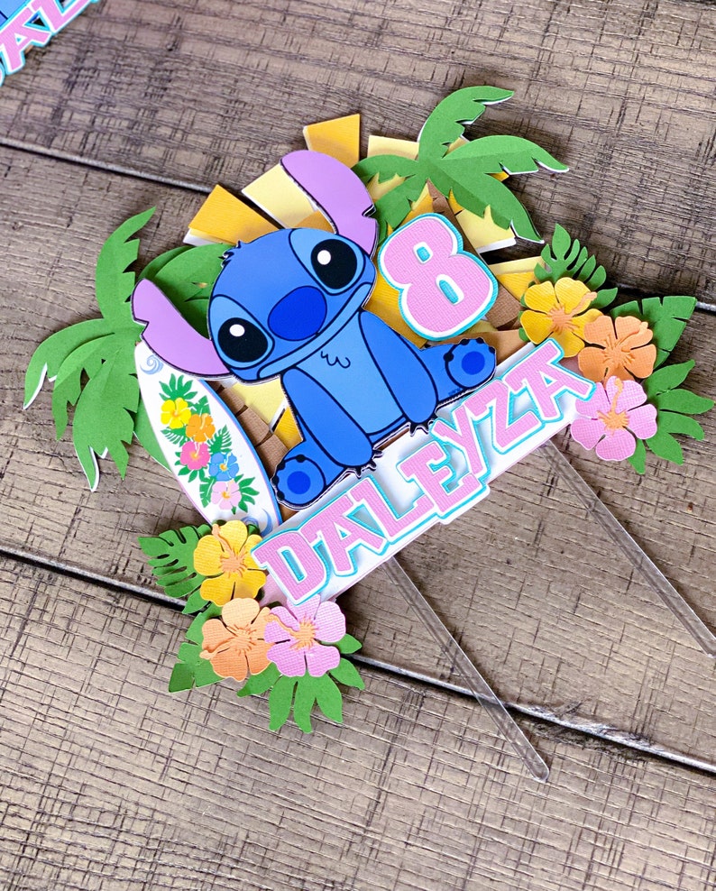 Lilo and Stitch Cake Topper Baby Shower Cake Topper Lilo - Etsy