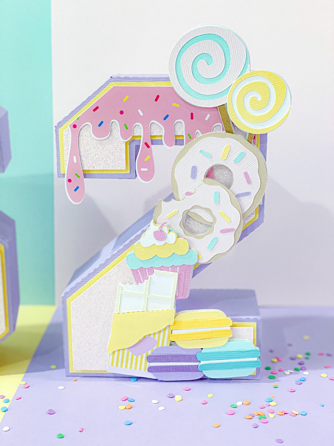 Candyland Theme 3D Letters Donut Candy Party Theme Sweet - Etsy