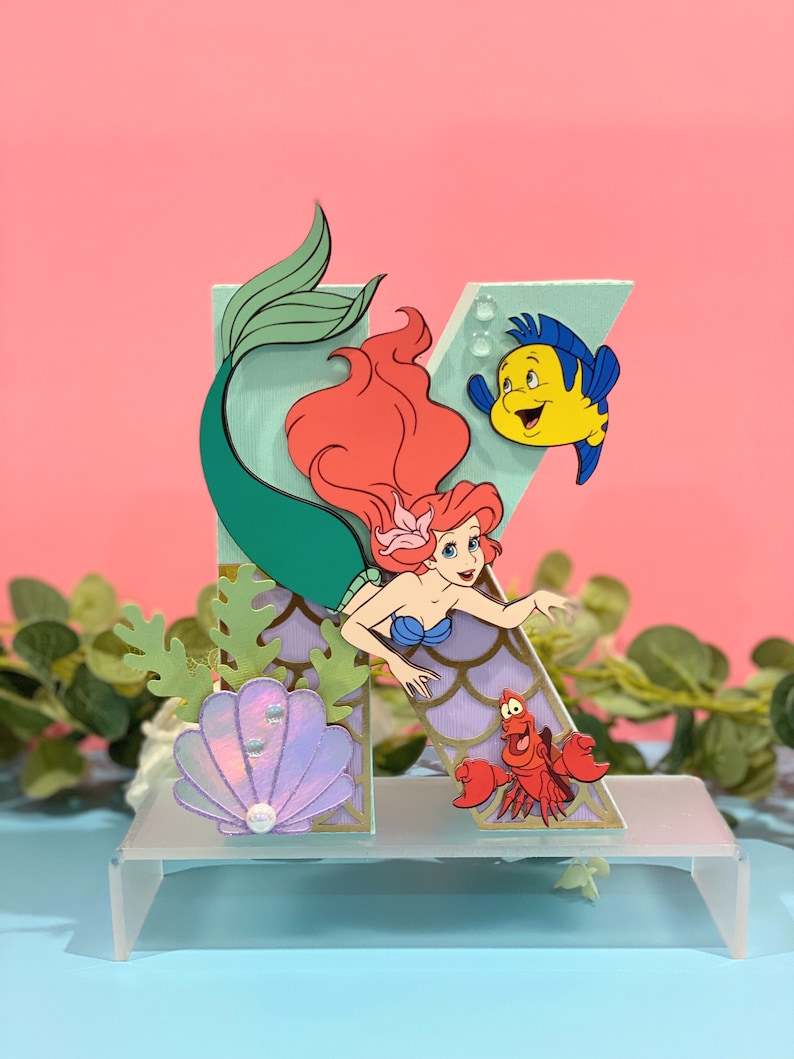 Little Mermaid Theme 3D Letters Ariel Party Theme Mermaid - Etsy