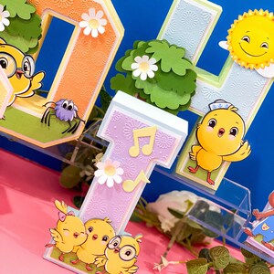 Canticos Theme 3D Letters or Numbers Canticos Pollitos Party Theme ...