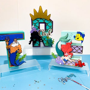 Little Mermaid Theme 3D Letters Ariel Party Theme Mermaid - Etsy