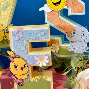 Canticos Theme 3D Letters or Numbers | Canticos Pollitos Party Theme ...