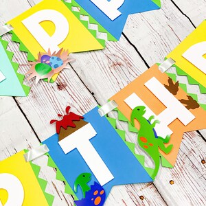 Dinosaur Theme Birthday Banner | Personalized Birthday Banner | Baby ...