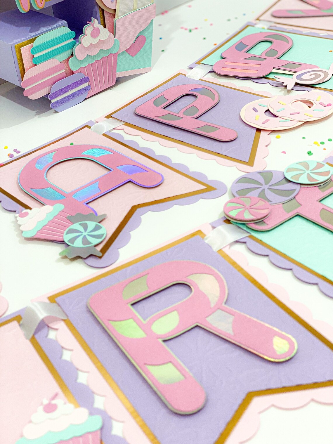 Candyland Birthday Banner Pastel Candyland Theme Party - Etsy