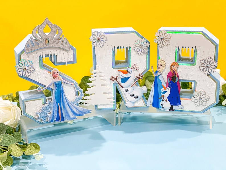 Frozen Theme 3D Letters Frozen Elsa Party Theme Frozen - Etsy