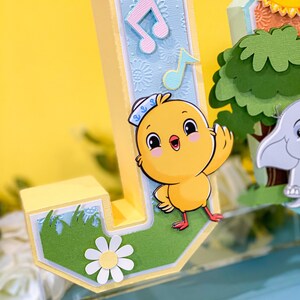 Canticos Theme 3D Letters or Numbers | Canticos Pollitos Party Theme ...