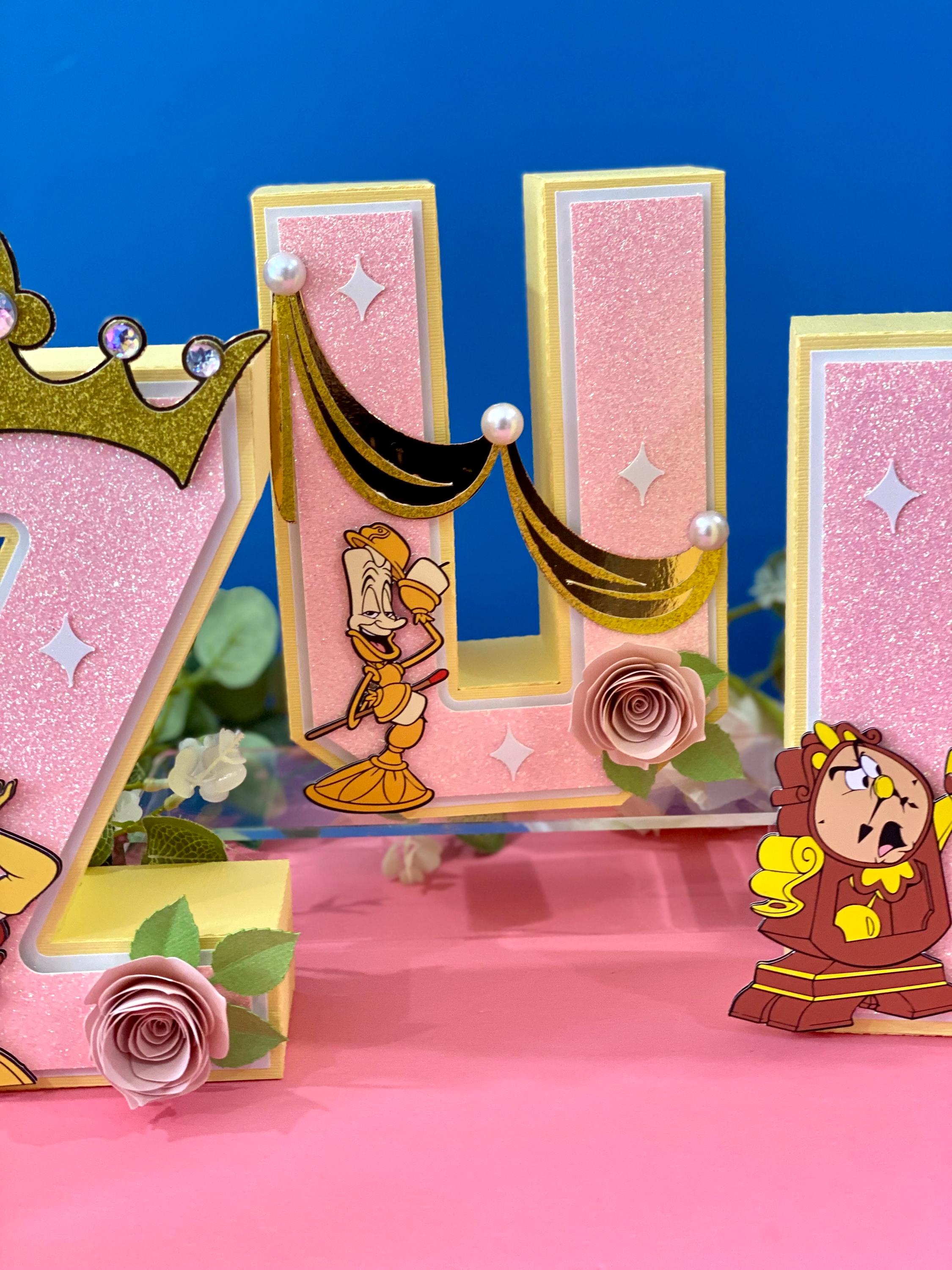 Princess Belle 3D Letters or Numbers | Beauty and the Beast ...