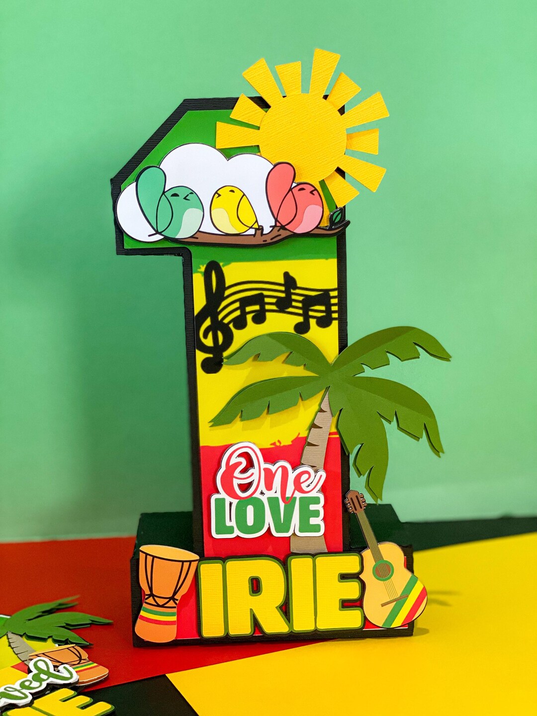 Large Three Little Birds Theme 3D Letters or Numbers | One Love First ...