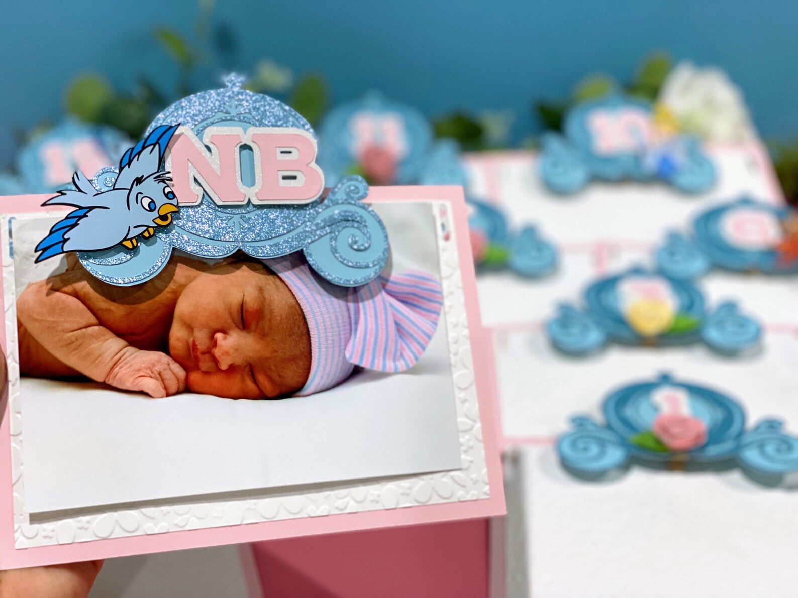 Landscape Frame Cinderella Birthday Banner Cinderella Princess Theme ...