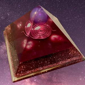 Orgone Pyramid With Irridescent Orb - Etsy