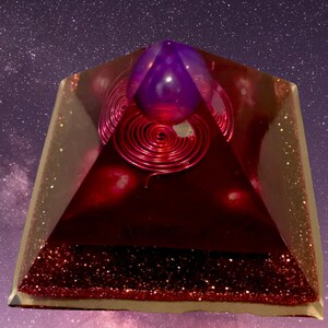 Orgone Pyramid With Irridescent Orb - Etsy