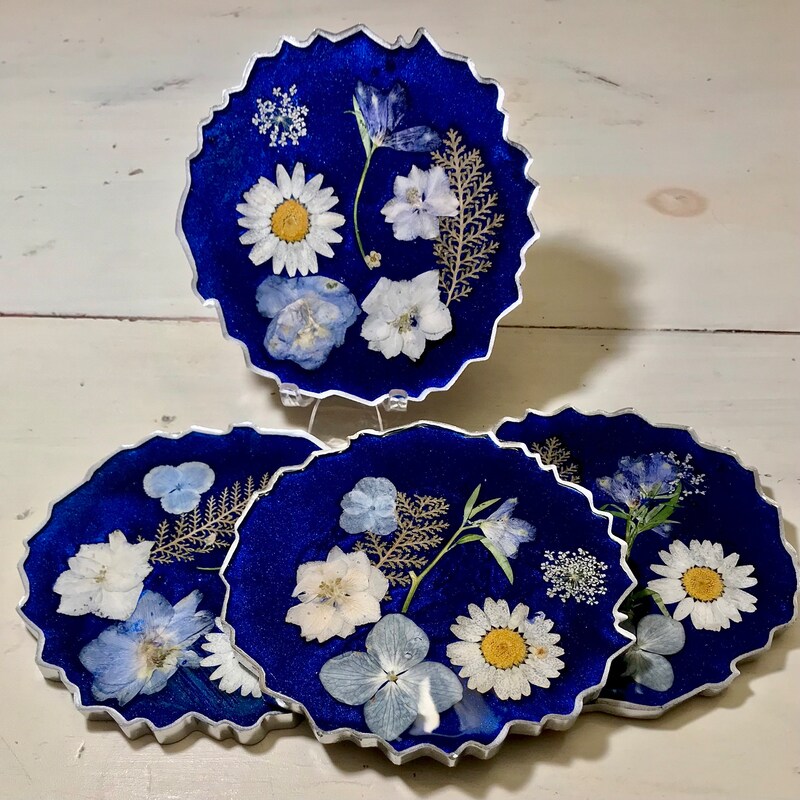 Blue Coasters - Etsy