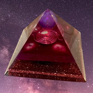 Orgone Pyramid With Irridescent Orb - Etsy