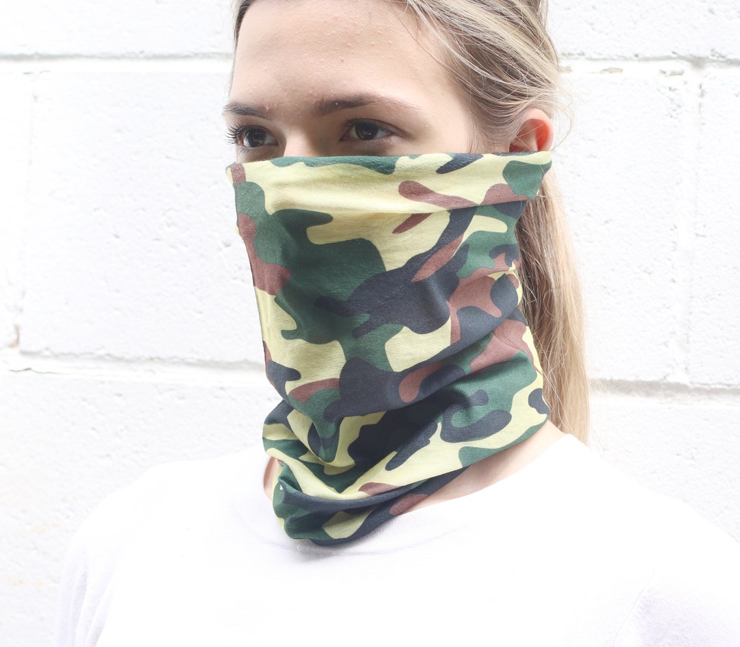 Camo Designed Neck Gaiter Face Mask Multi Purpose Face - Etsy