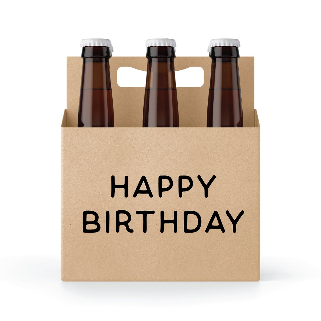 Happy Birthday 6-pack Holder - Etsy