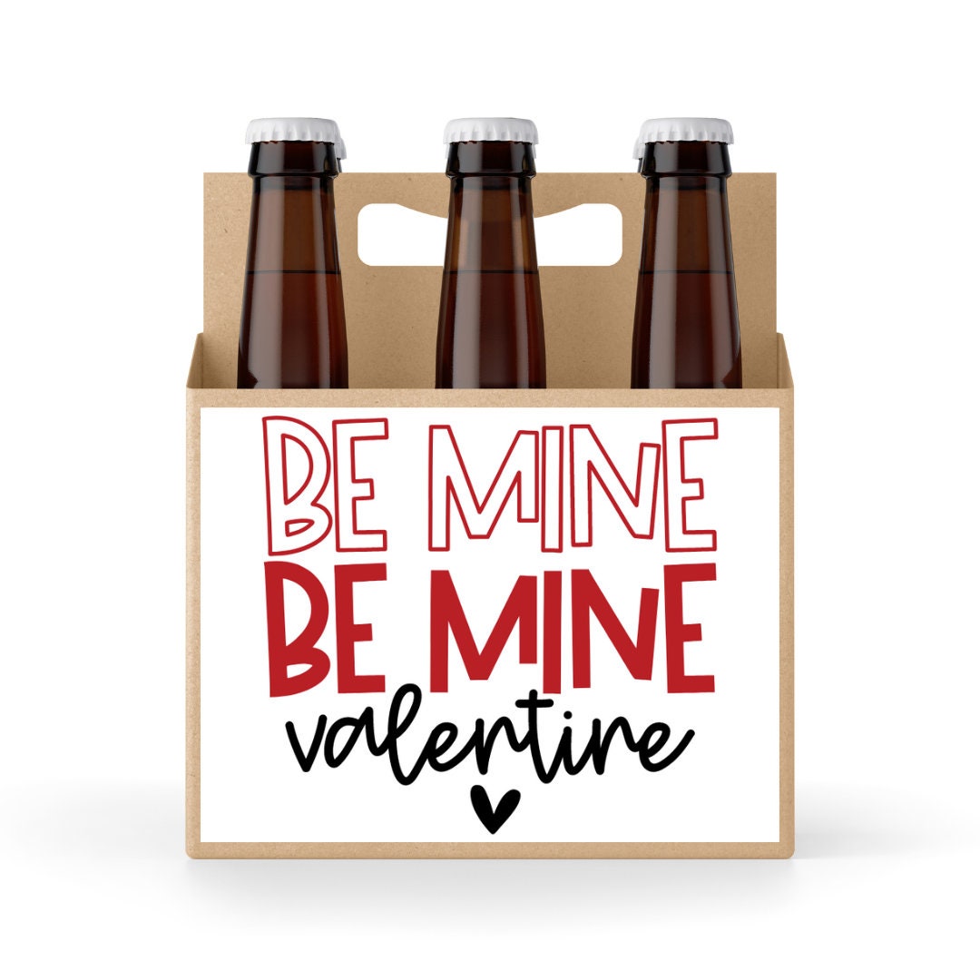 Be Mine Valentine 6 Pack Beer Bottle Caddy, Beer Gifts for Home Brewers ...
