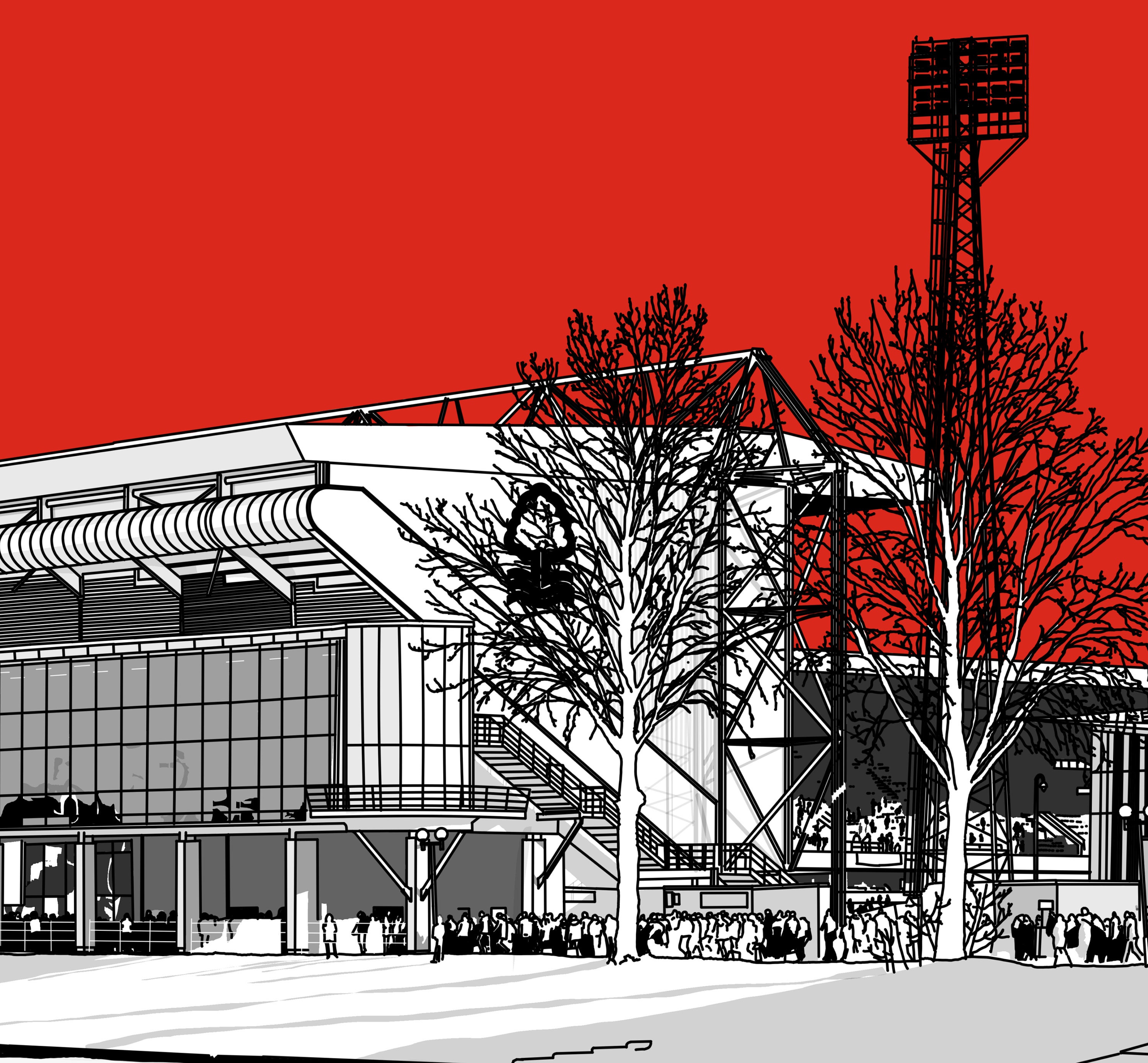 Nottingham Forest FC City Ground Art Print Poster Picture - Etsy UK