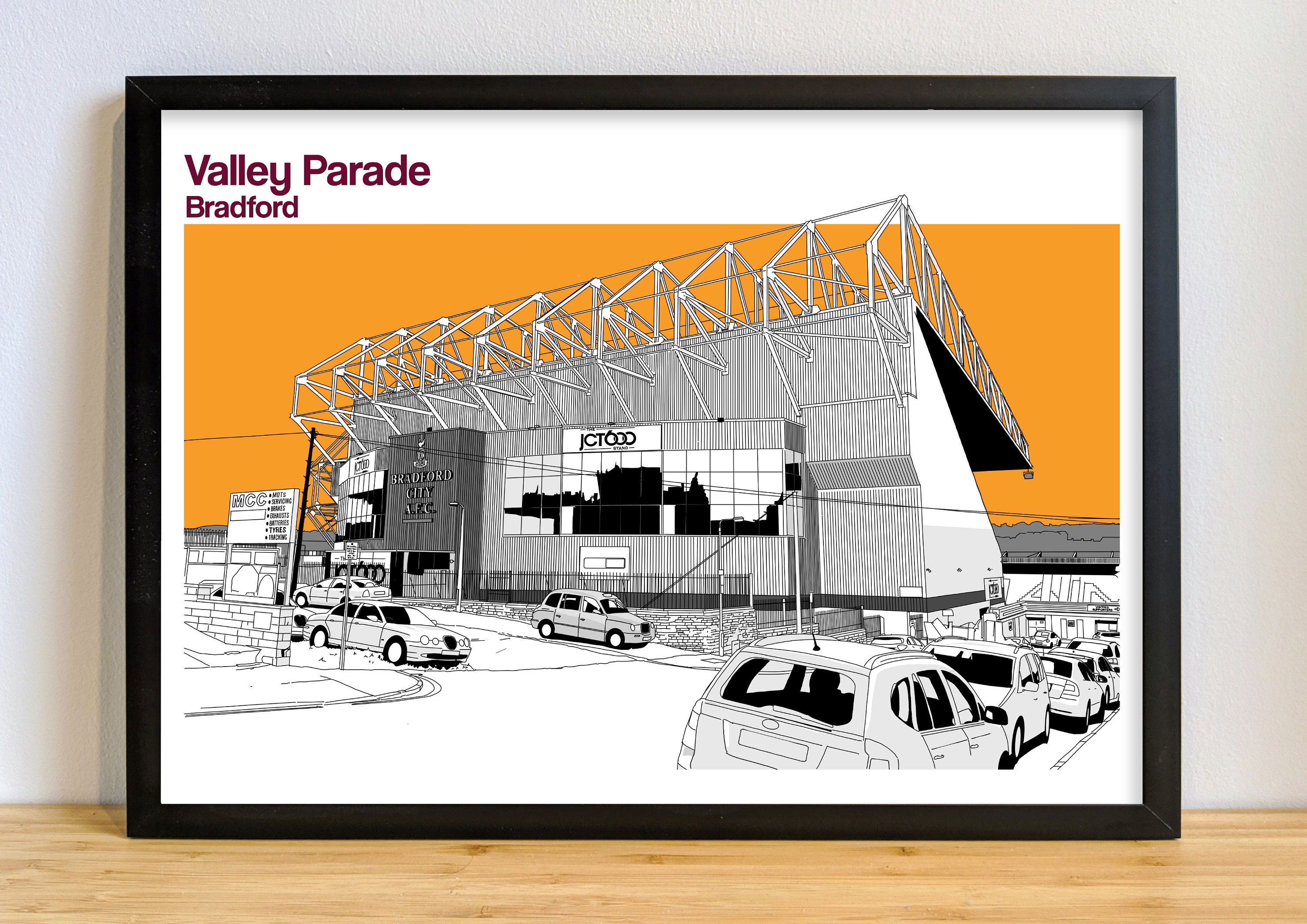 Bradford City Valley Parade Print, Poster, Picture - Etsy UK