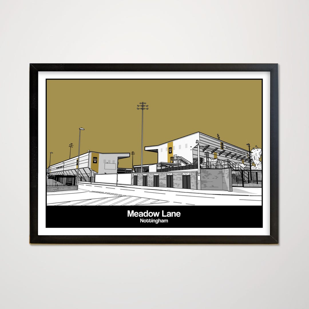 Notts County FC Art Print of Meadow Lane, Gift, Poster, Picture - Etsy