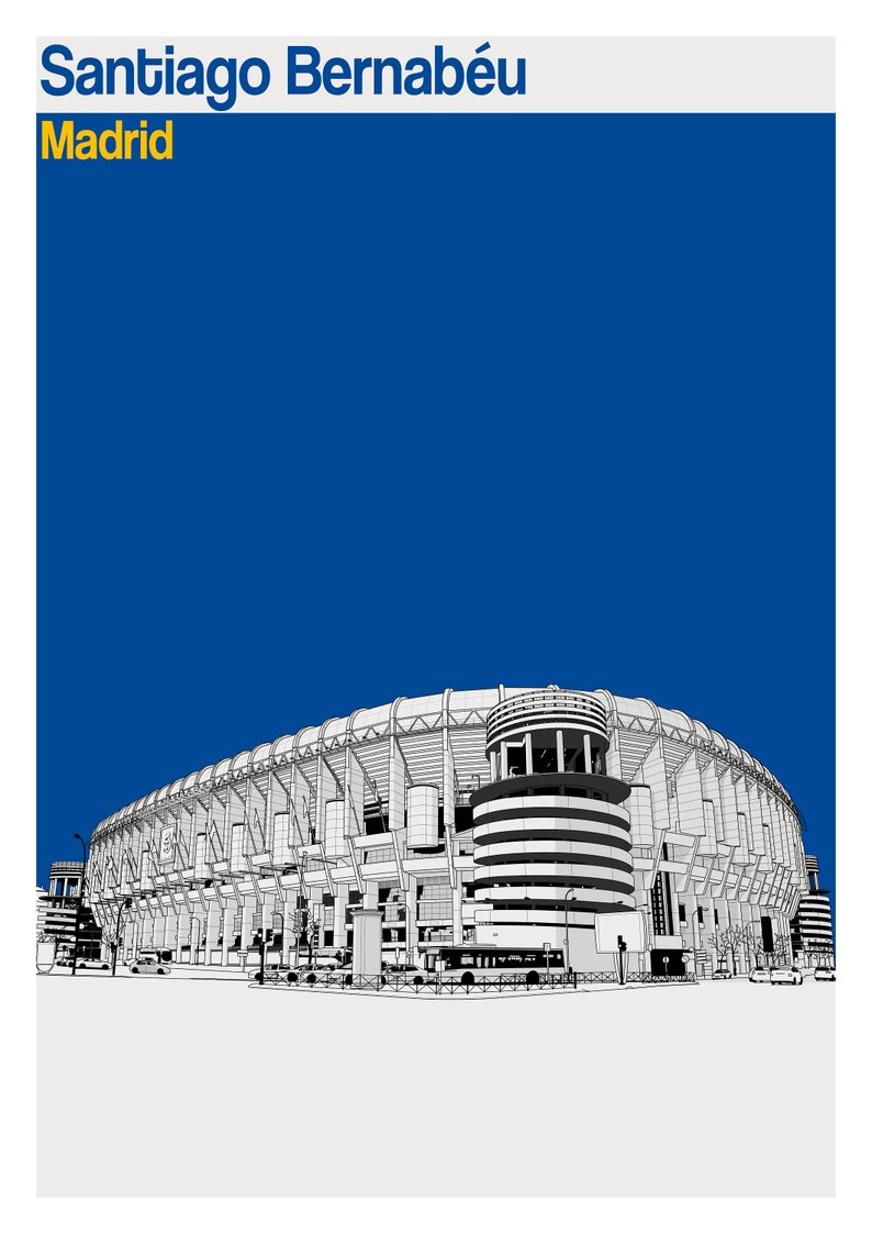 R. Madrid Santiago Bernabeu Art Print, Poster, Picture - Etsy