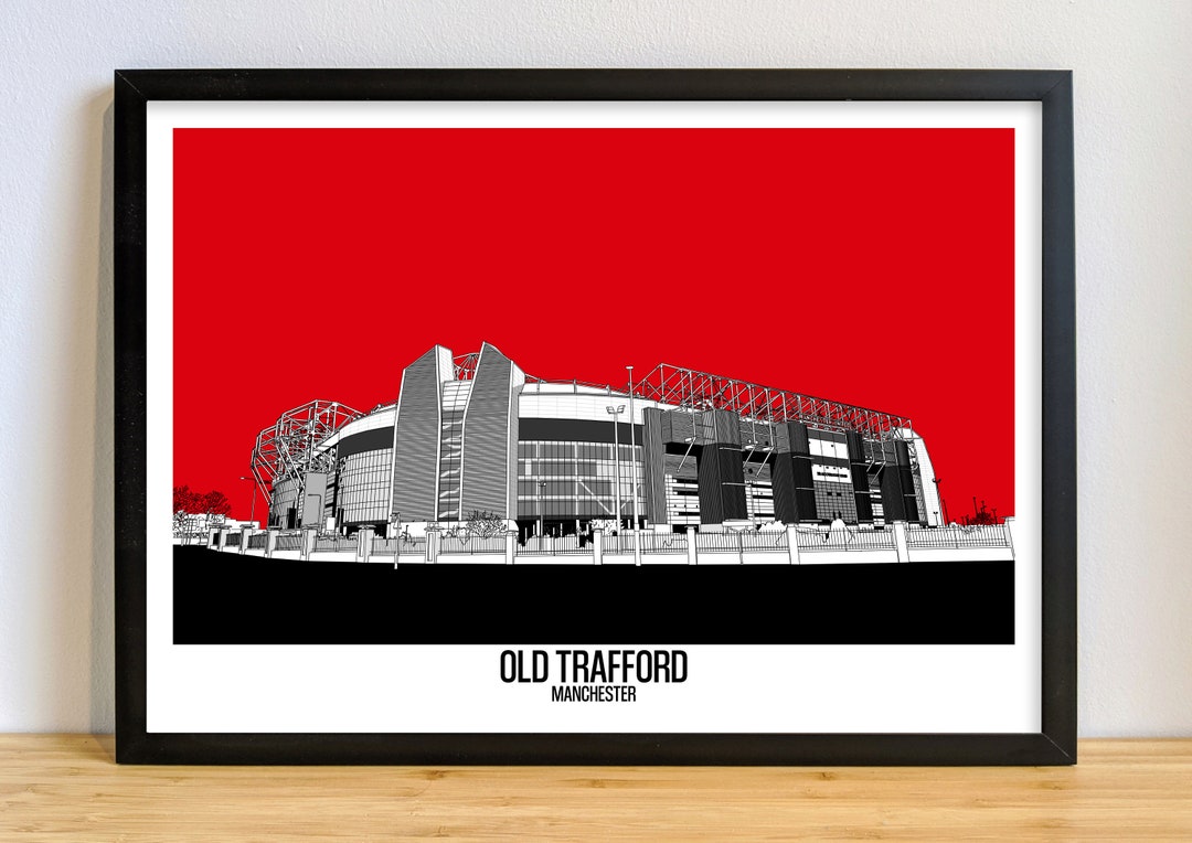 Manchester United Printable Art of Old Trafford, Digital Download - Etsy