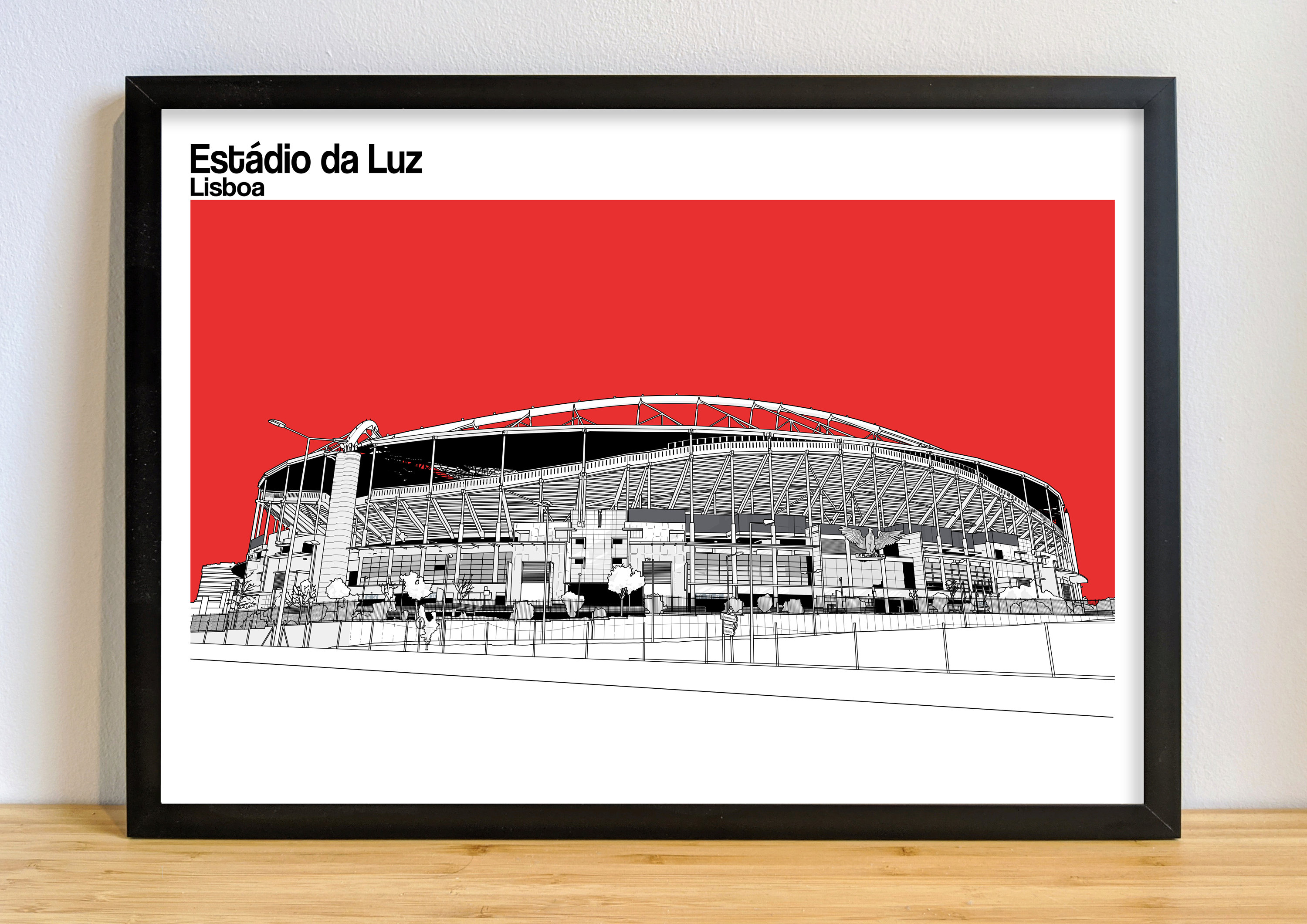 Benfica Printable Art of Estádio Da Luz, Lisbon, Poster, Digital ...