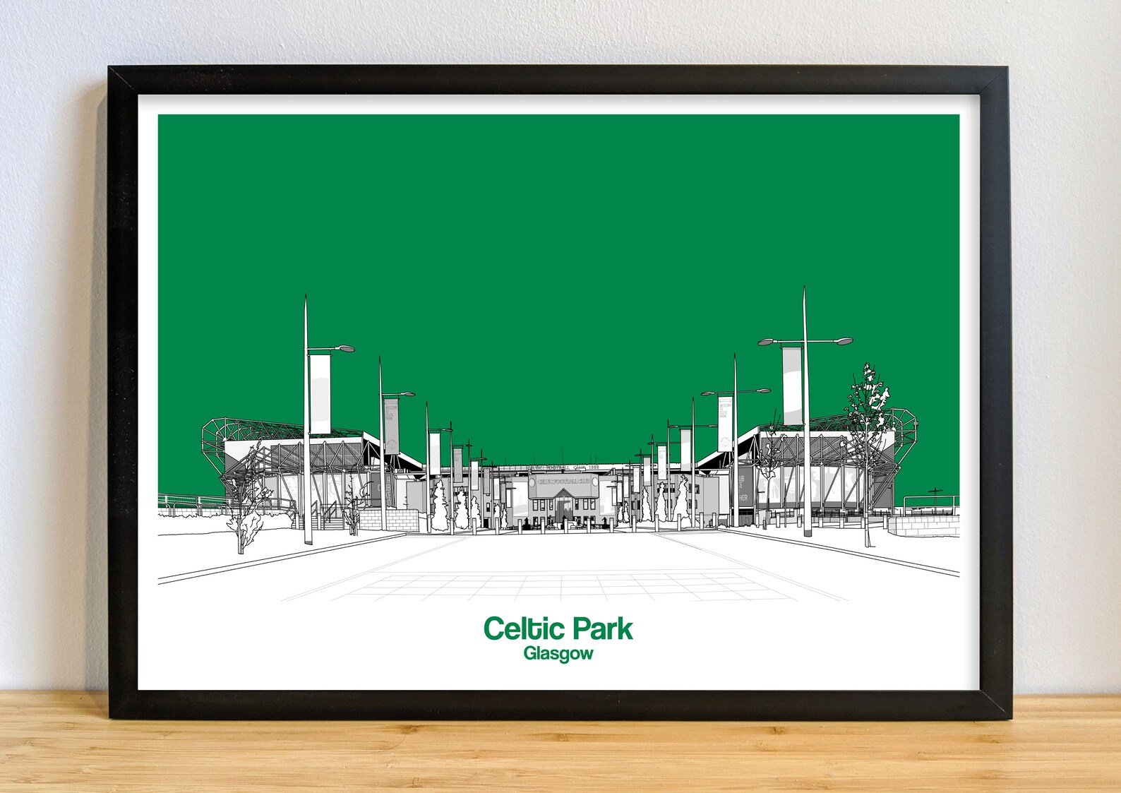 Celtic FC Art Print of Celtic Park Poster - Etsy UK